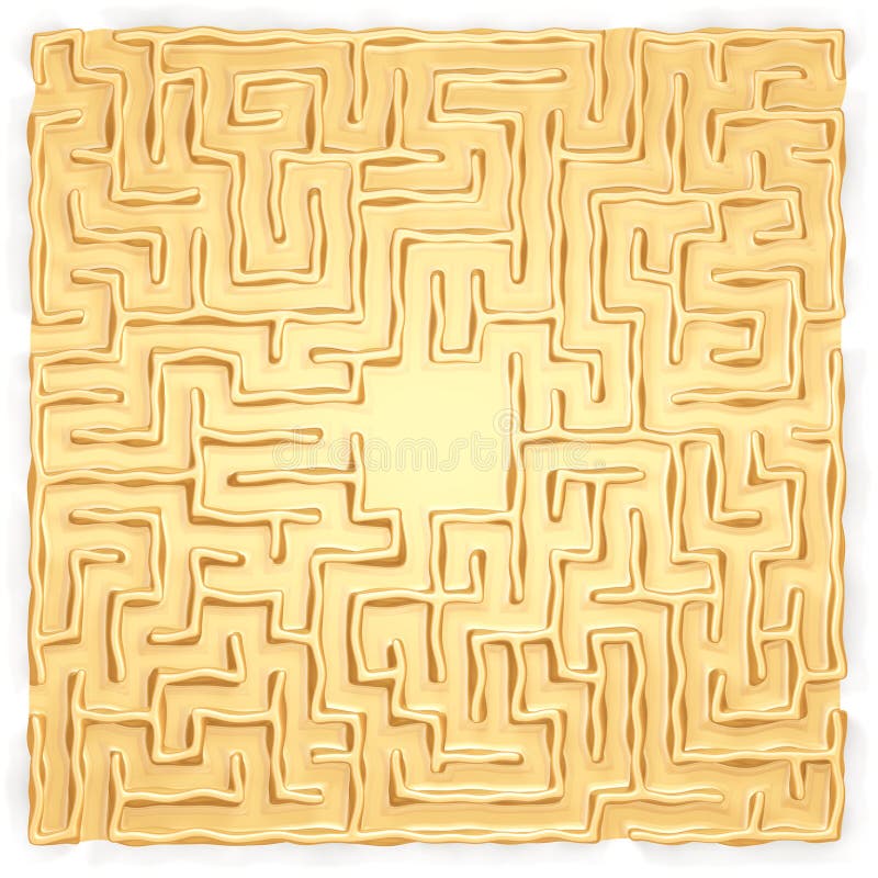 Gold labyrinth stock illustration. Illustration of labyrinth - 12787431