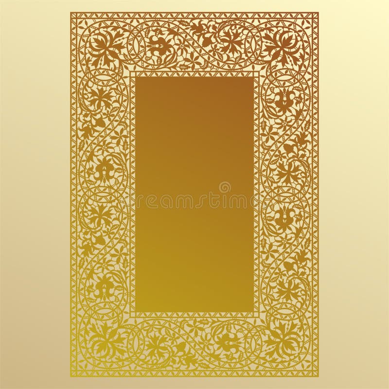 Gold Lace Frame. stock vector. Illustration of lace, classic - 57732481