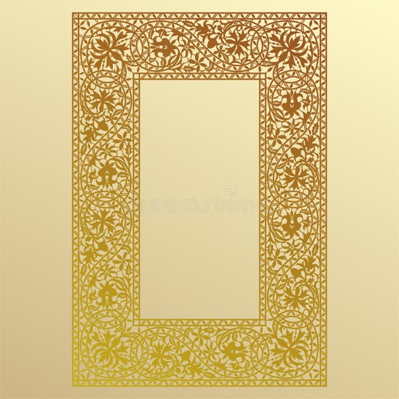 Gold Lace Frame. stock vector. Illustration of lace, classic - 57732481