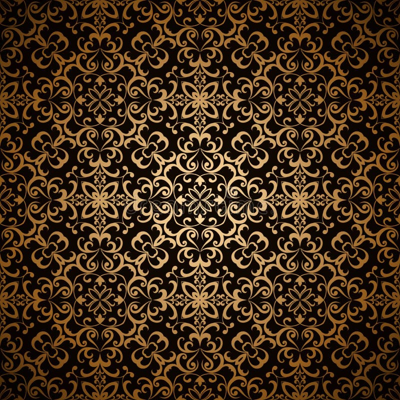 Gold lace pattern stock vector. Illustration of lace - 49087427