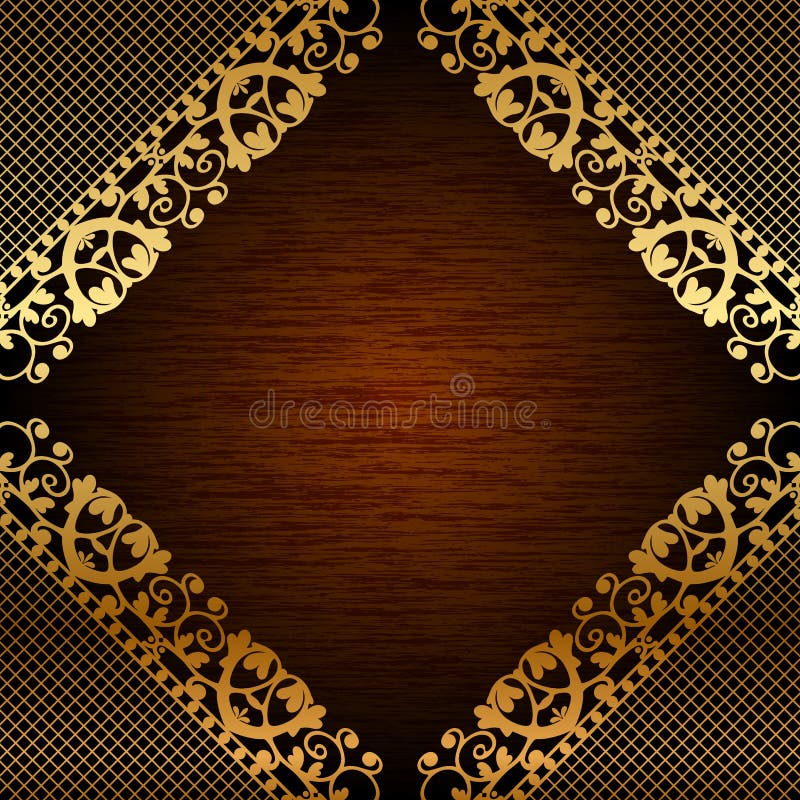 Red Gold Lace Background stock vector. Illustration of line - 4415112