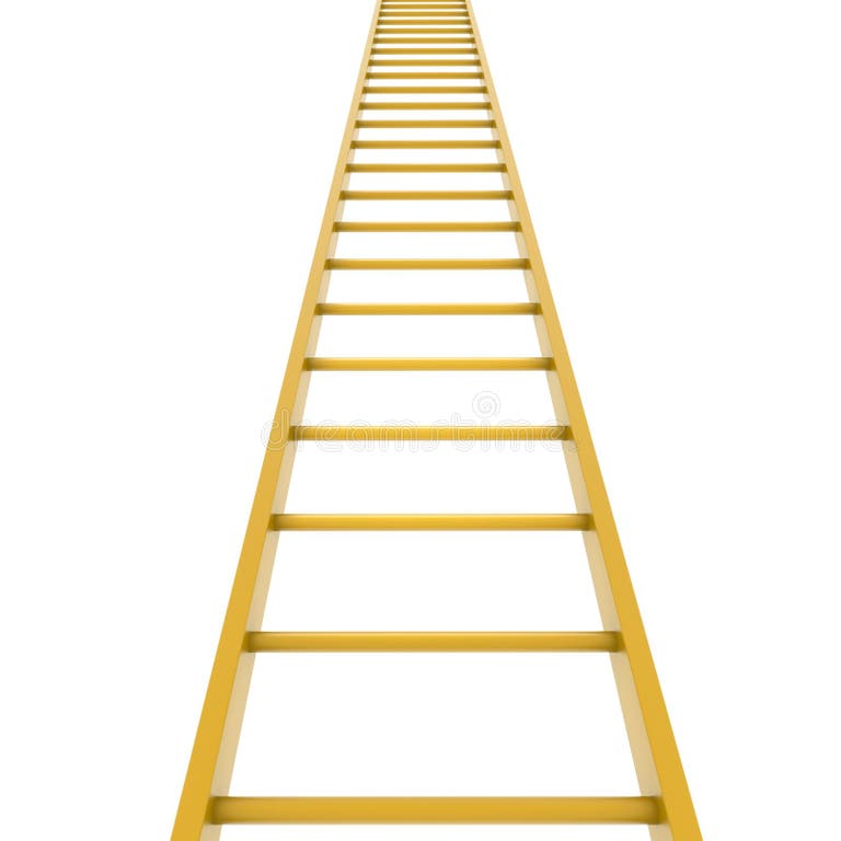 Gold ladder stock photo. Image of rise, descend, vision - 32824906