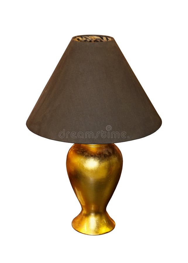 Gold lamp stock image. Image of lampshade, modern, black - 34301013