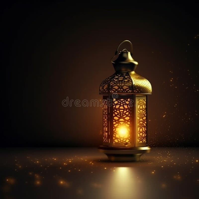 Gold Lantern 3d Image Iconic Stock Illustration - Illustration of ...