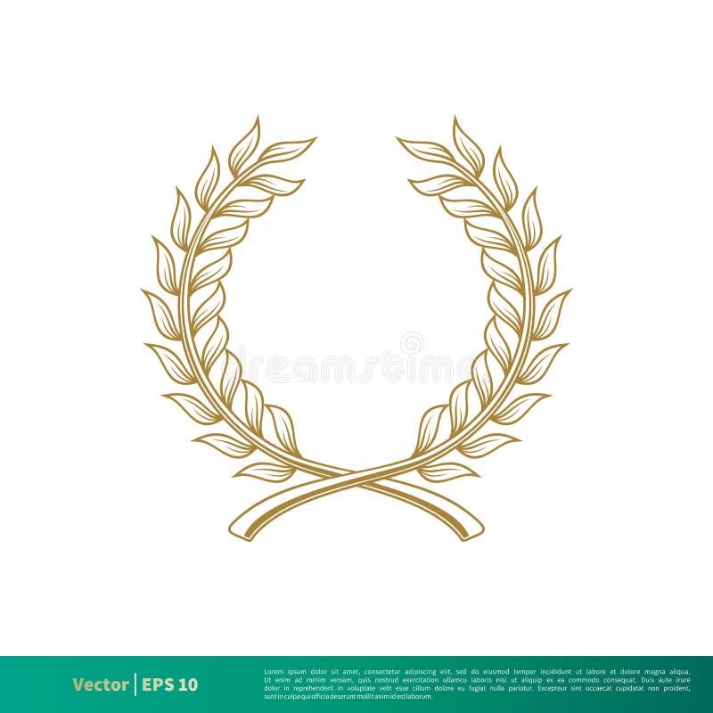 Wreath Laurel Crest Logo Template Illustration Design. Vector EPS 10 ...