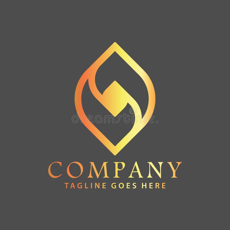 Gold Leaf Logo Design, Elegant Modern Logos Designs Vector Illustration ...