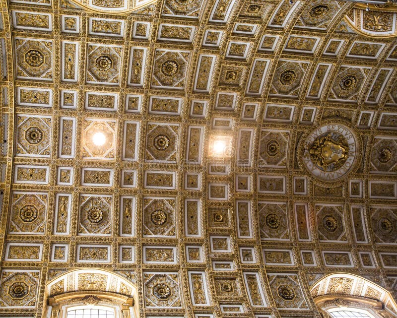 Gold Leaf Ceiling in Saint Peters Editorial Photo - Image of ceiling ...