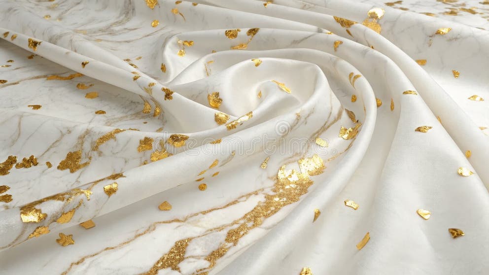 Gold Leaf Marble Fabric Drape, Fabric Design, Silk Texture Stock ...