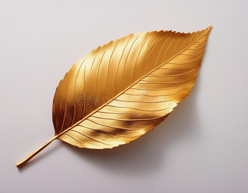 Gold Leaf on Smooth White Surface Stock Image - Image of minimalist ...