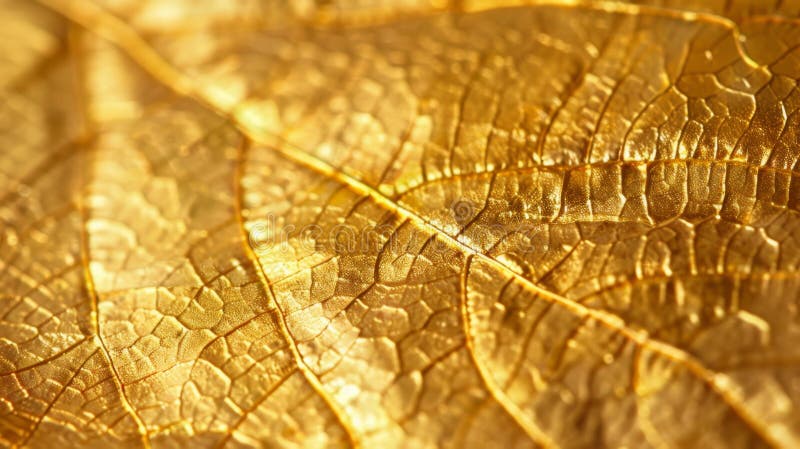 Gold Leaf Texture Pattern Close Up Stock Illustration - Illustration of ...