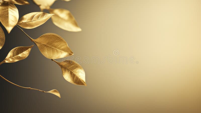 Gold Leaves are Artfully Arranged To Create a Stylish and Unique Backdrop. this Concept Provides ...