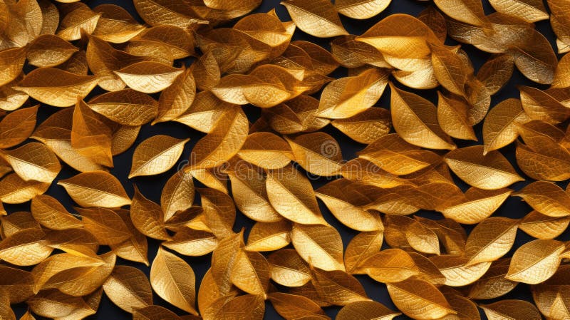 Gold Leaves are Artfully Arranged To Create a Stylish and Unique Backdrop. this Concept Provides ...