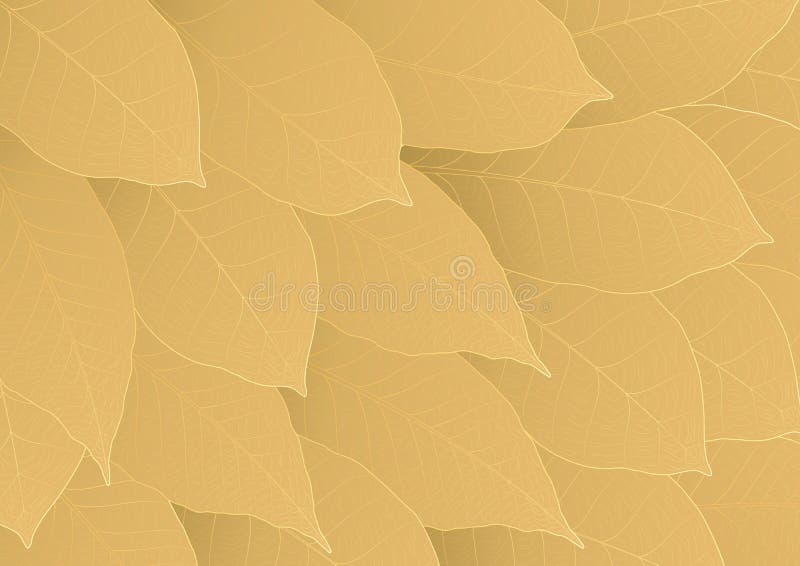Gold Leaves Texture Abstract Background Stock Vector - Illustration of ...