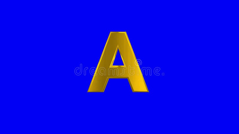 Gold Letter a Alphabet, 4K Green Screen Background Stock Footage ...
