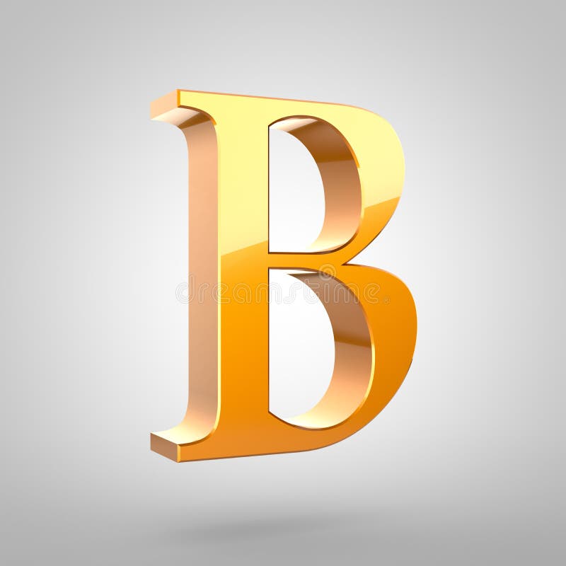 B Gold Colored Alphabet 3d Rendering Stock Illustrations – 8 B Gold ...