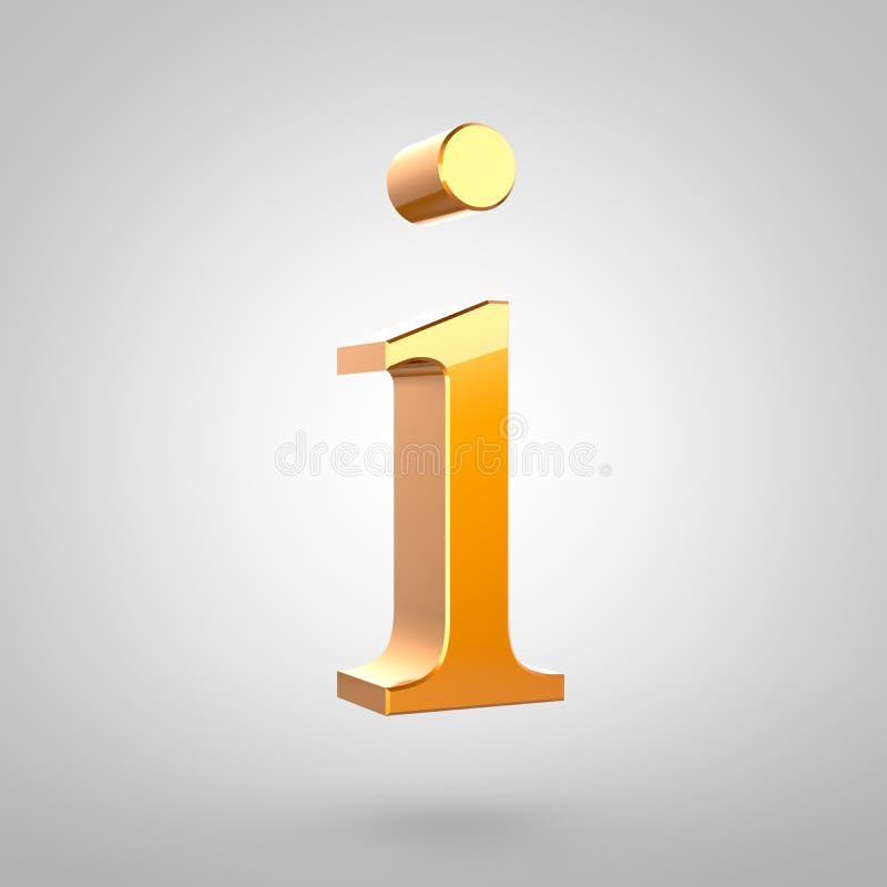 I Gold Colored Alphabet 3d Rendering Stock Illustrations – 7 I Gold ...