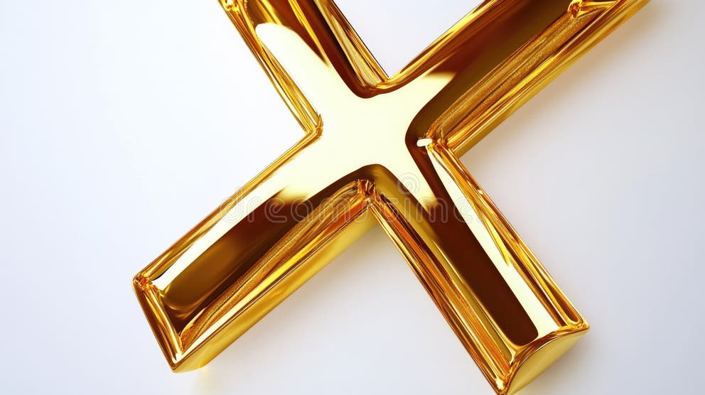 A Gold Letter X Isolated on a White Background Stock Image - Image of ...