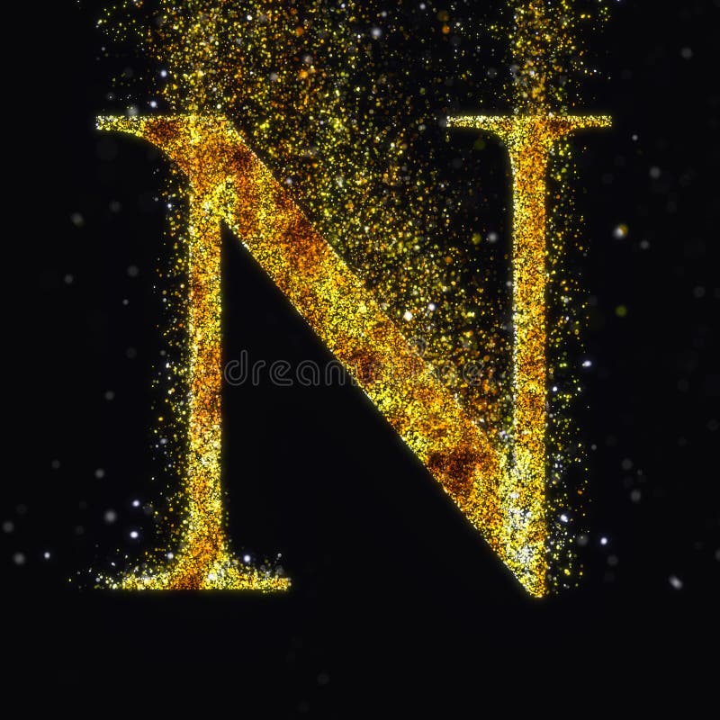 Gold Letter N Stock Illustrations – 2,896 Gold Letter N Stock ...