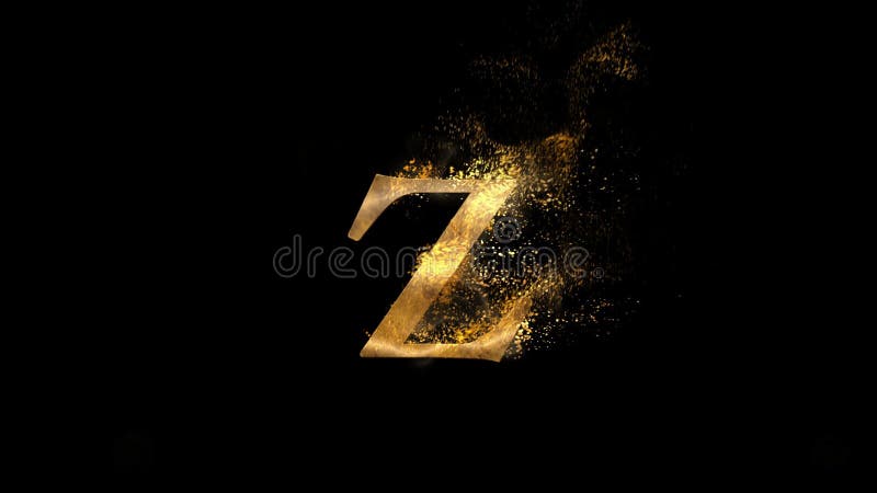 Gold Letter N with Gold Particles and Alpha Channel, Gold Alphabet ...