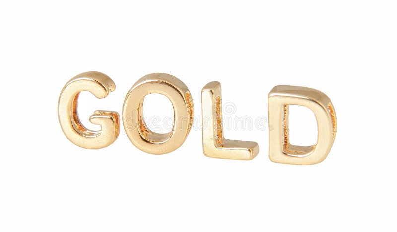 Gold letters stock photo. Image of white, shiny, gold - 36264976