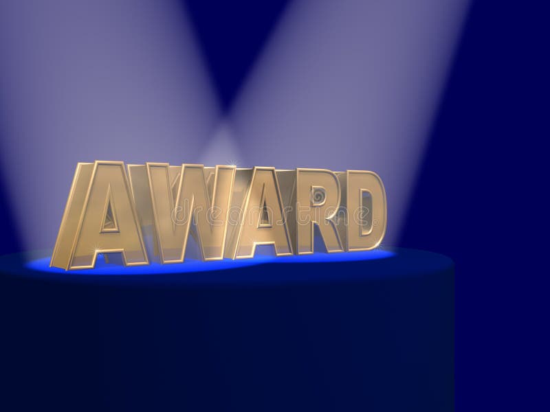 Golden Banner Awards stock illustration. Illustration of body - 111916480