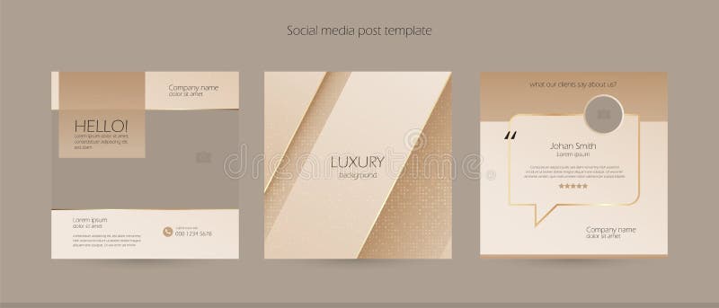 Modern and Luxury Client Testimonial Social Media Post Design. Customer ...