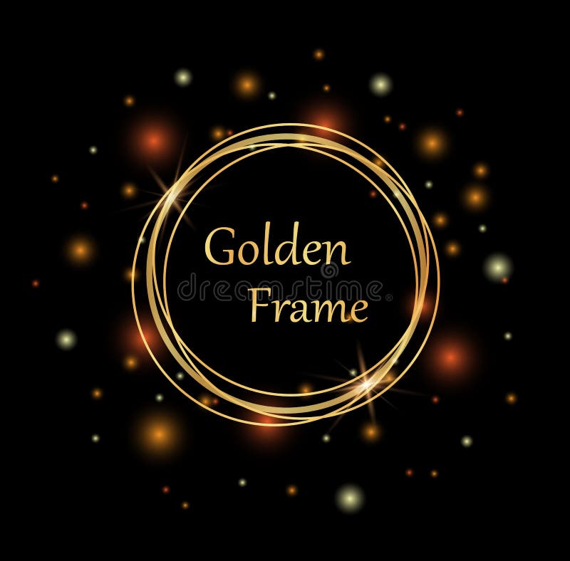 Gold Light Frames and Elements Stock Vector - Illustration of modern ...