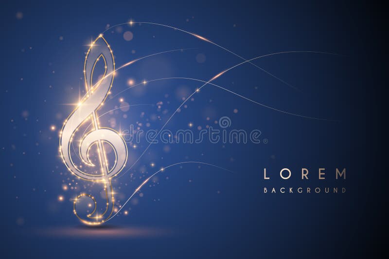 Music Backgrounds with Musical Notes and Gradient - Vector Golden and ...