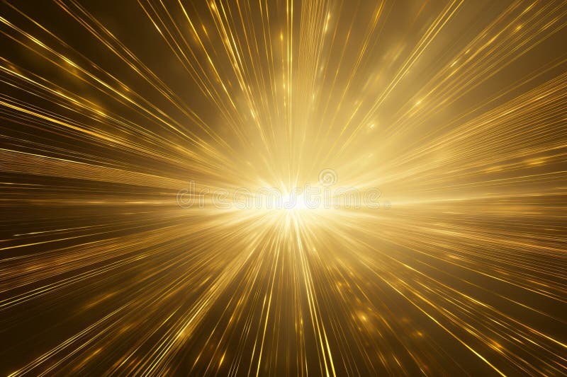 Gold Light Rays Effect Background from Generative Ai Stock Illustration ...