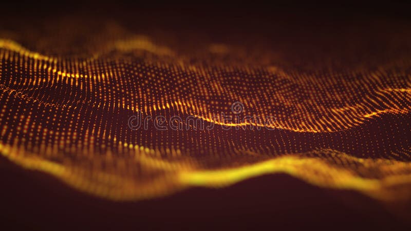 Gold Light Wave Abstract Animation. Abstract Light Flow Background Wave ...