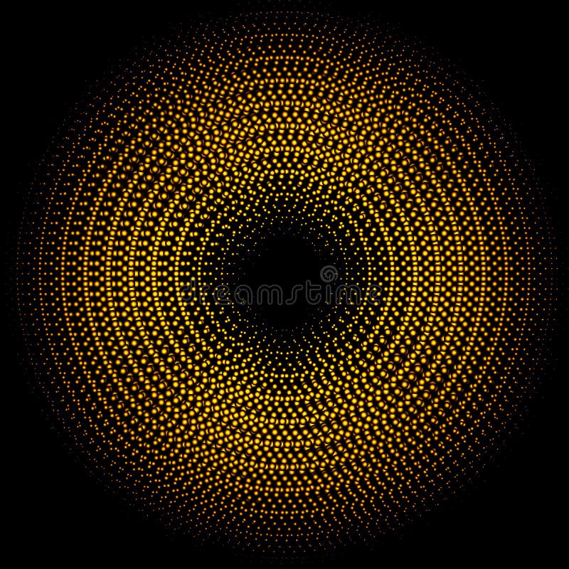 Gold Lights Abstract Banner Halftone Circle. Vector Illustration Stock ...