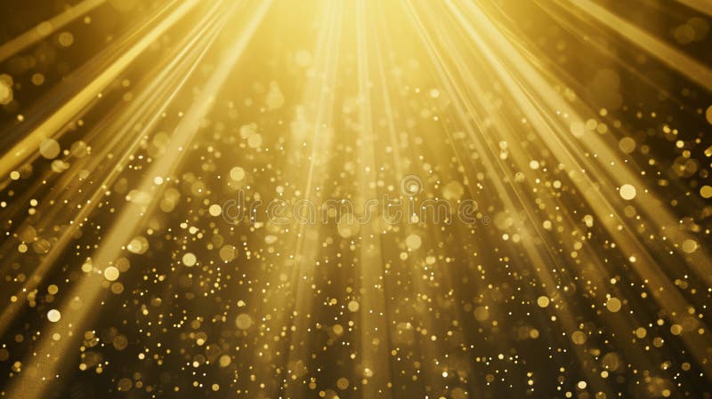 Gold Lights Rays Scene Background. Generative Ai Stock Illustration ...