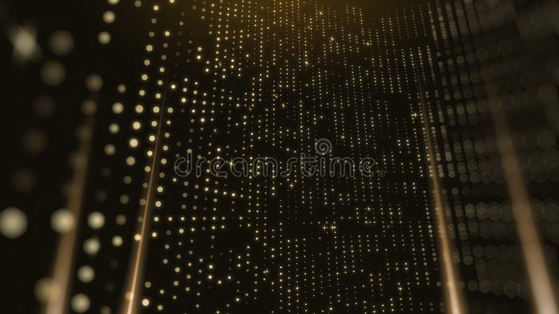 Gold Lights Rays Stage Scene for Award Winning Event, Abstract Particle ...