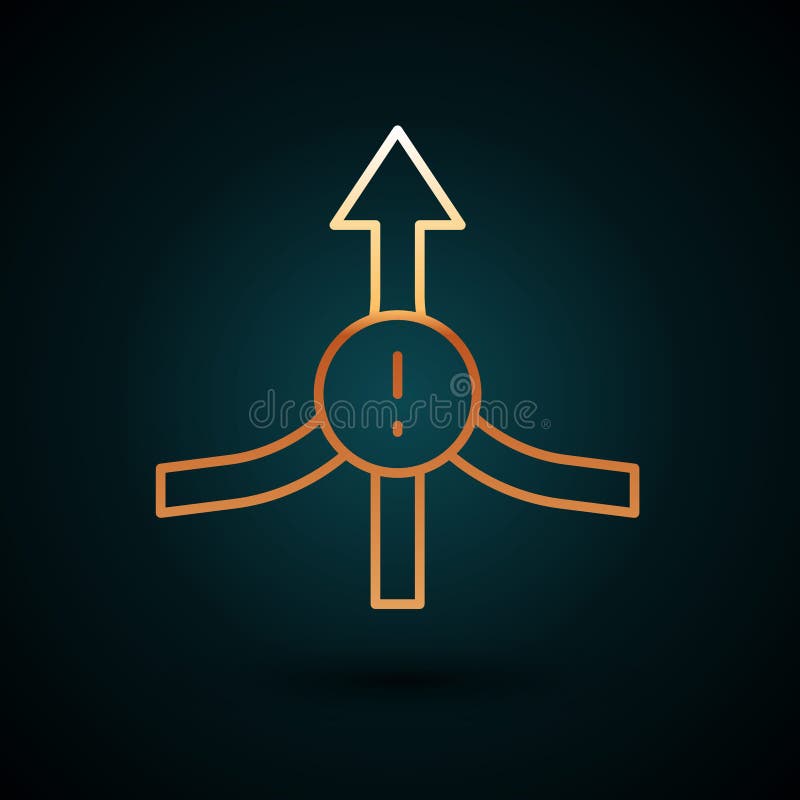 Arrow Gold Line Direction Stock Illustrations – 1,873 Arrow Gold Line ...