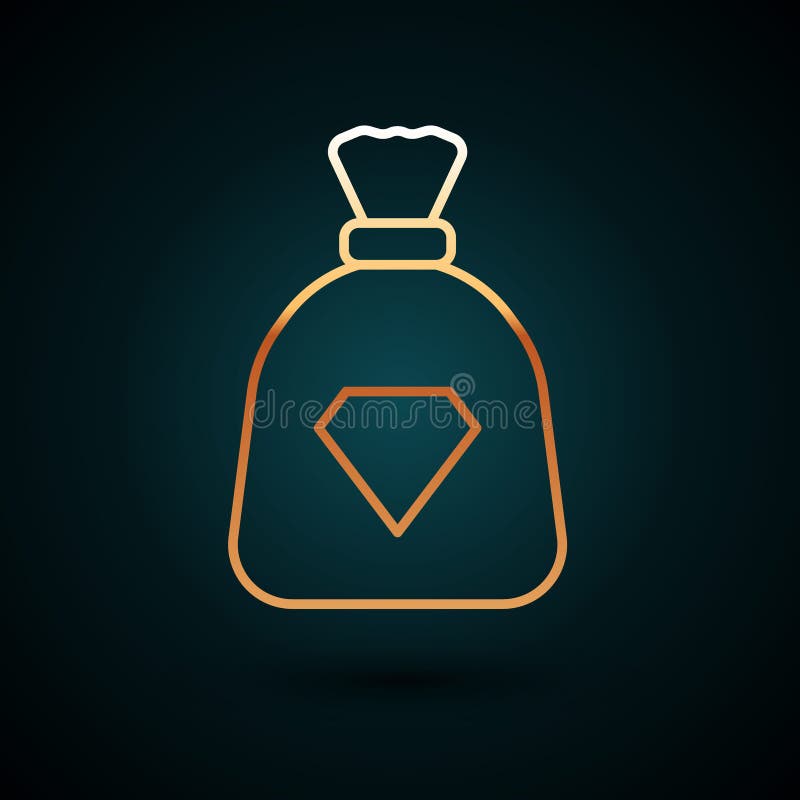 Gold Line Photo Camera Icon Isolated on Dark Blue Background. Foto ...