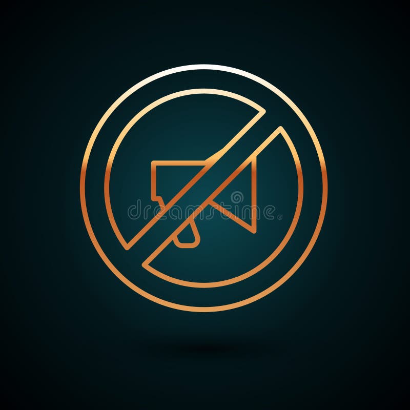 Gold Censor and Freedom of Speech Concept Icon Isolated on Yellow ...