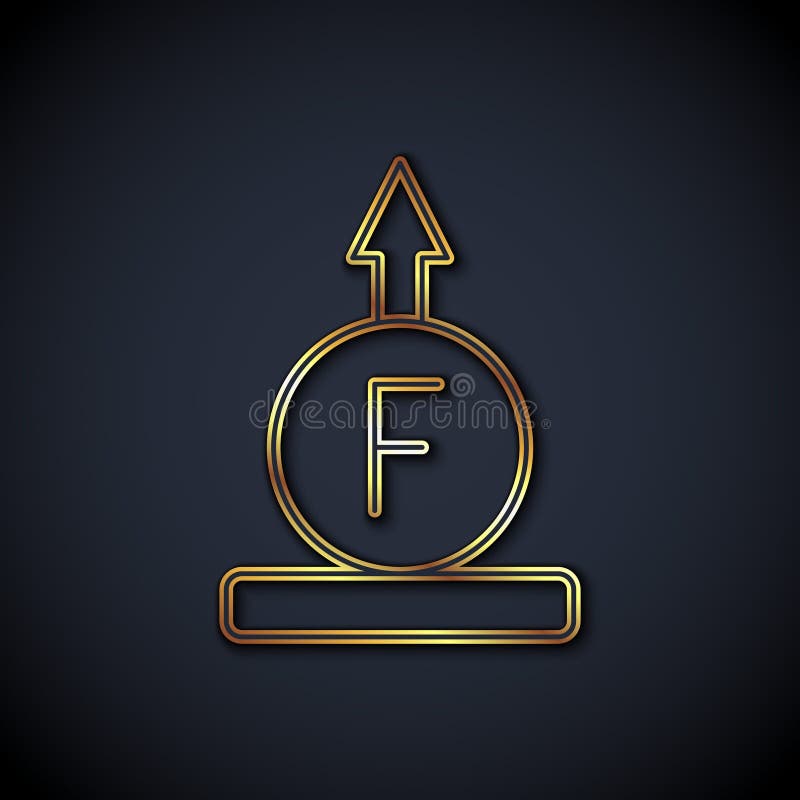 Line Force of Physic Formula Calculation Icon Isolated on White ...