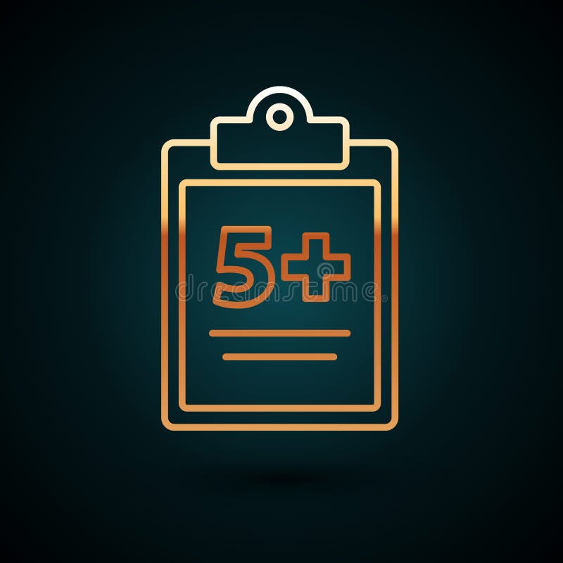 Gold Line Mathematics Function Sine Icon Isolated on Dark Blue ...