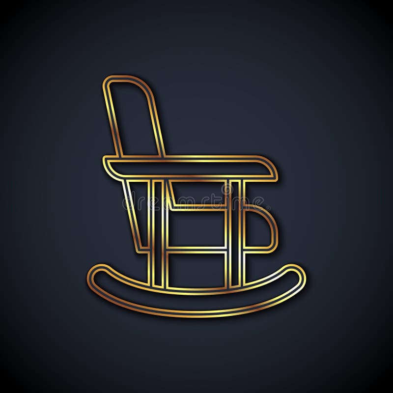 Gold Rocking Chair Wooden Stock Illustrations – 32 Gold Rocking Chair ...