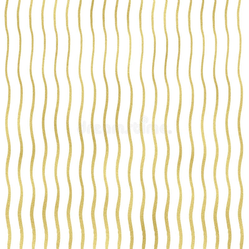 Gold Lines on White Background. Decorative Lines Pattern with White ...