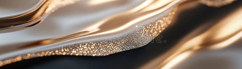 Gold Liquid Ripples Smoothly Across a Rich Gradient Backdrop ...