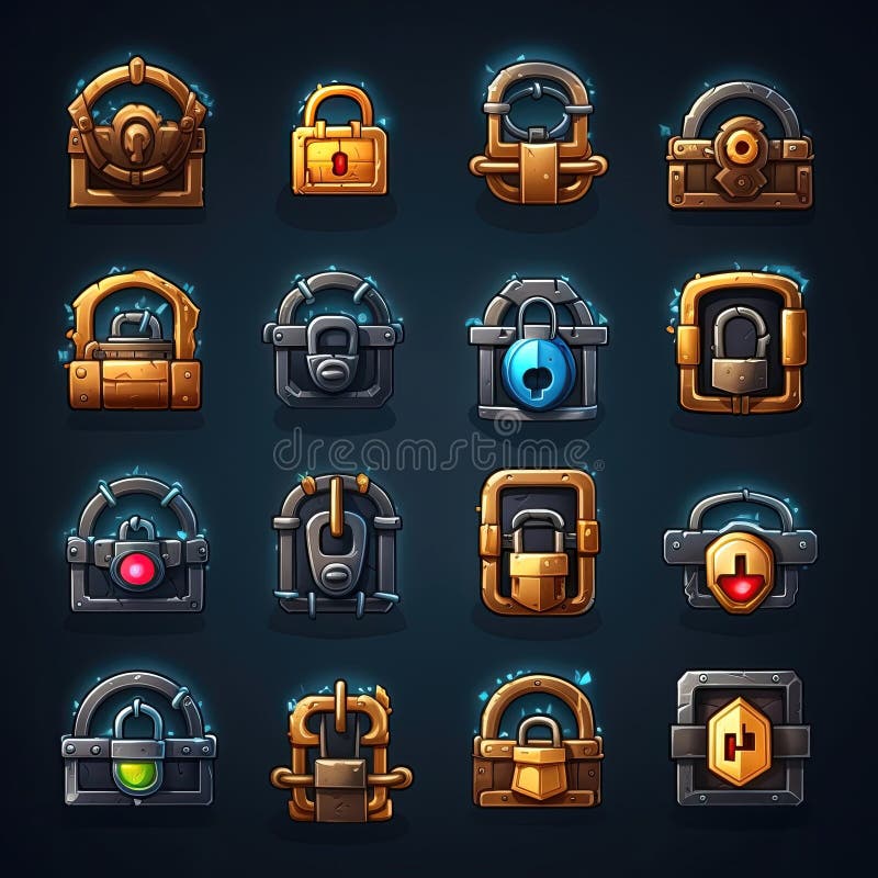 Safety Lock Key Game Ai Generated Stock Photo - Image of element, metal ...