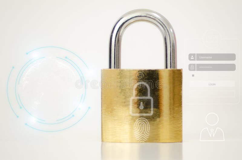 Gold Lock on White Background Stock Illustration - Illustration of ...