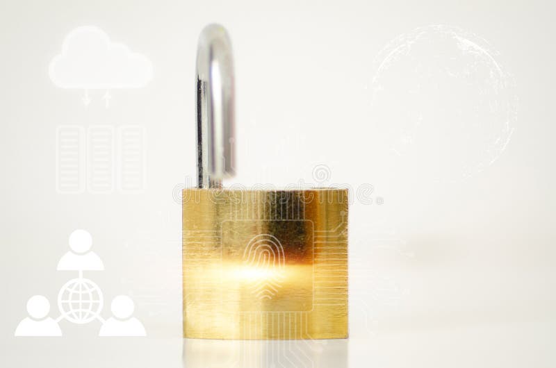 Gold Lock on White Background Stock Illustration - Illustration of ...