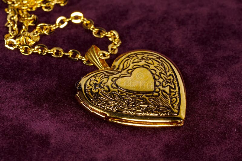 Gold Locket stock photo. Image of heart, necklace, gift - 235630