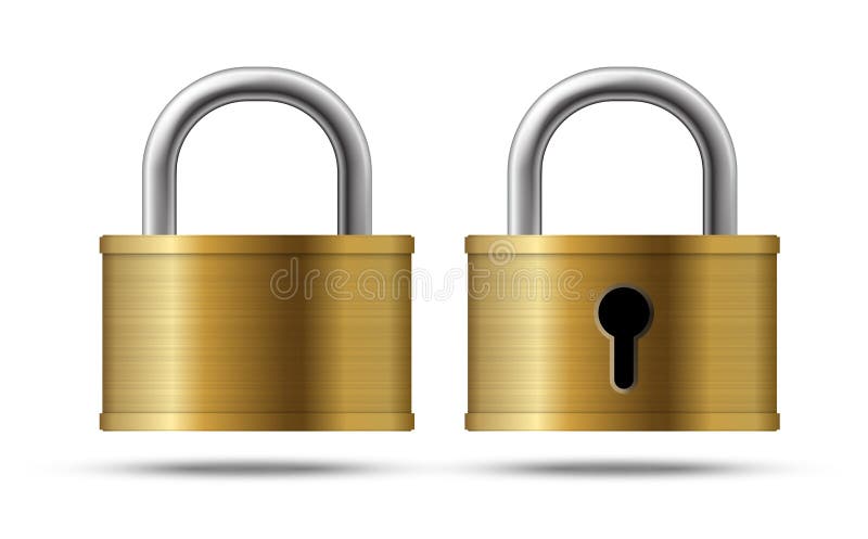 Gold locks stock vector. Illustration of isolated, safety - 45276251