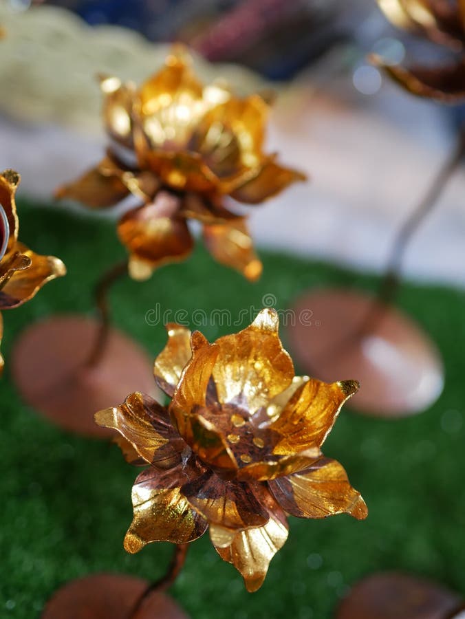 Gold lotus stock photo. Image of gorgeous, gold, lotus - 139993610