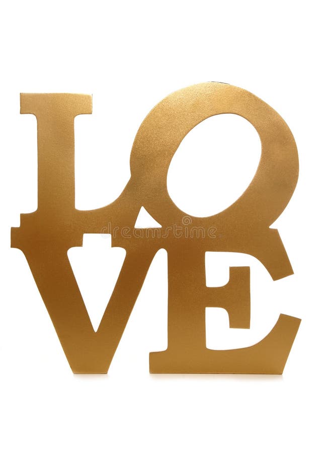 Gold love sign stock image. Image of romance, sign, love - 49786047