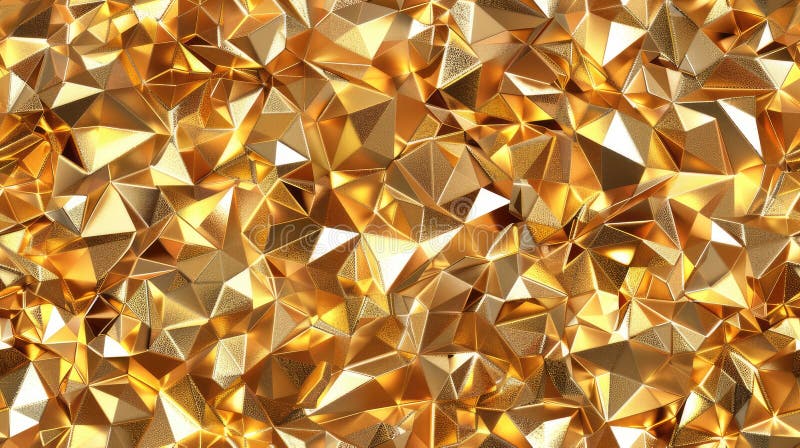 Gold, Low Poly Seamless Background Stock Photo - Image of polygon ...