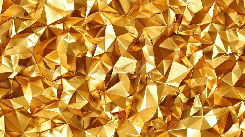 Gold, Low Poly Seamless Background Stock Photo - Image of shiny ...